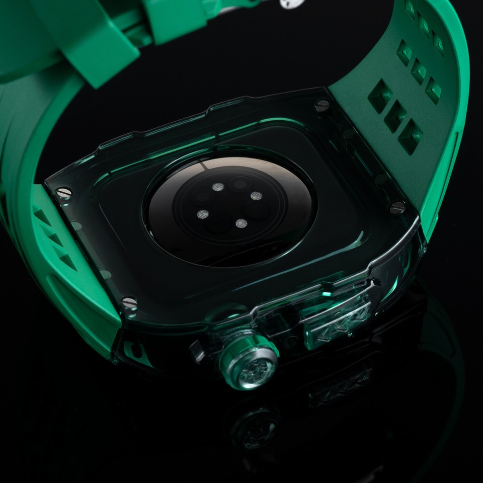 Transparent Case Rubber Band Mod Kit For Apple Watch Ultra 49mm 8 7 6 ...