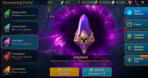 Raid Shadow Legends |Start: 133 Ancient, 26 Void,9 Primal,4 Sacred ...