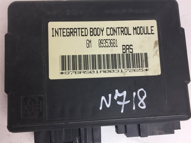 1997-2002 Chevrolet Camaro Body Control Unit Module BCM OEM 09353681 ...