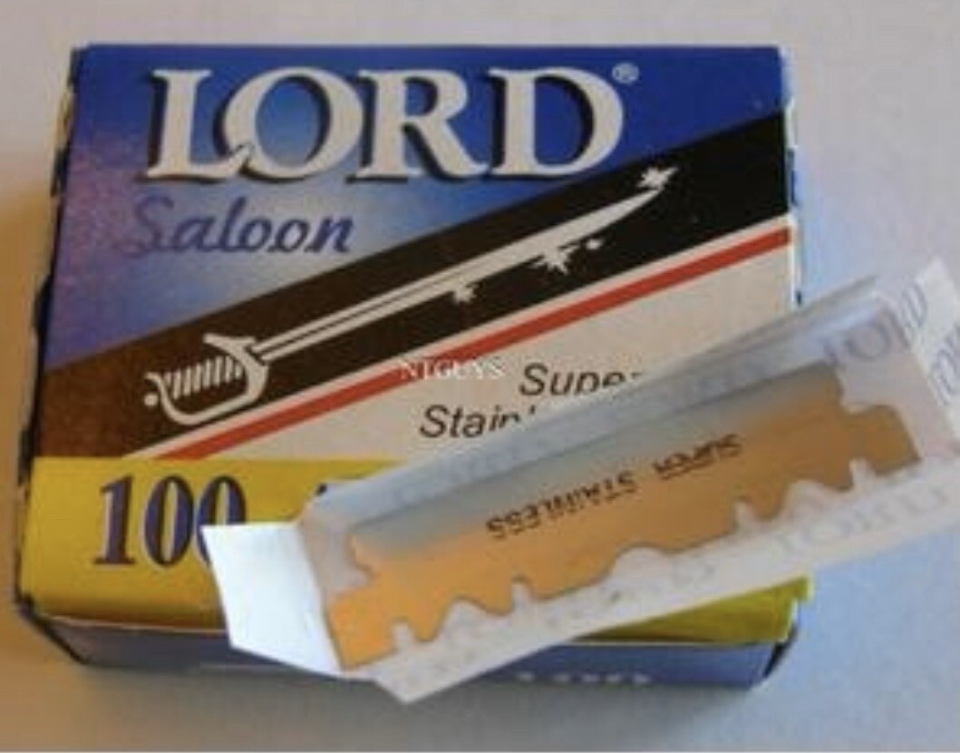 100 LORD Razor Blades Super Stainless Single edge Saloon Barber ...