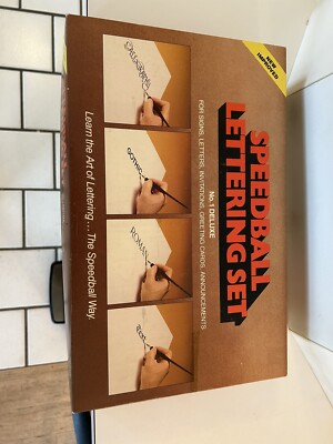 Speedball Lettering Kit 1972 24 Pen Nibs 20th Edition Textbook Model ...