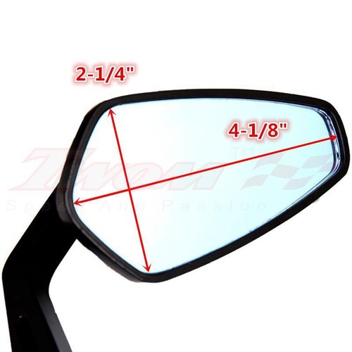 Universal Motorcycle 7/8" 22mm Handle Bar End Rearview Side Mirrors ...