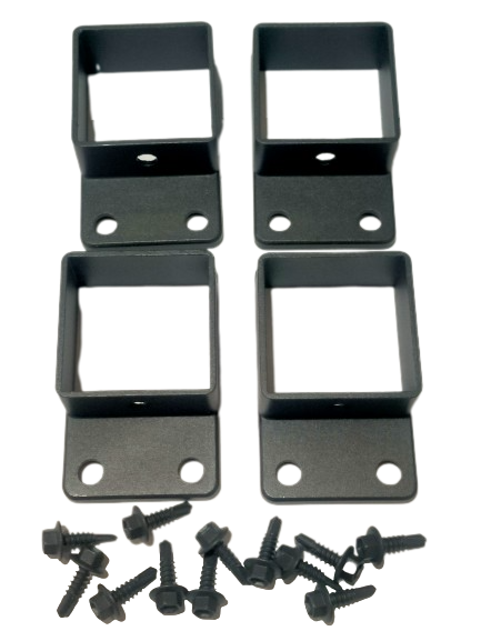 Fence brackets 50mm x 50mm Alloy Grey Bracket Frame Powder Coated 2" x ...