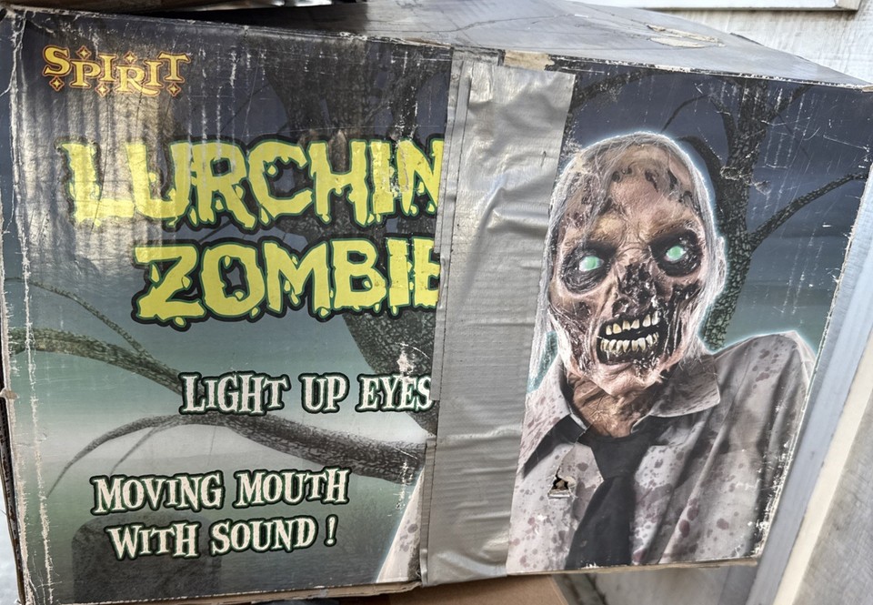RARE! Spirit Halloween Lurching Zombie Animatronic Halloween Prop ...