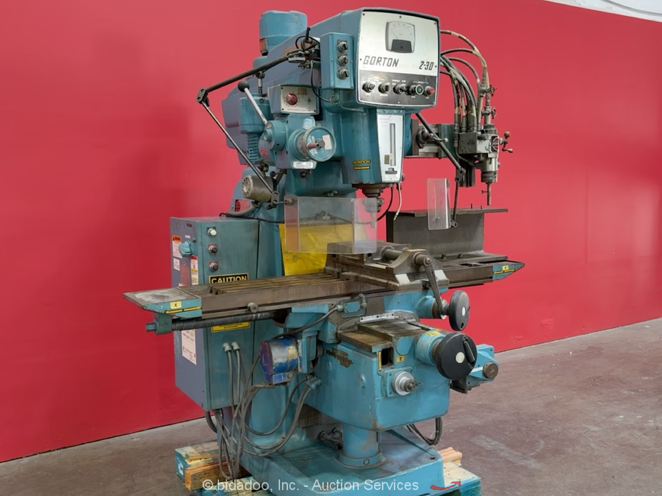 Gorton 2-30 Vertical Tracer Mill Trace-Master Variable Speed 460V 3PH ...