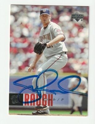 Jon Rauch Signed 2006 Upper Deck UD Card Auto Washington Nationals ...