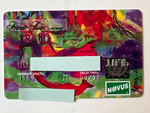 RARE 1990's Jerry Garcia Designed Private Issue Discover Card -Embossed ...