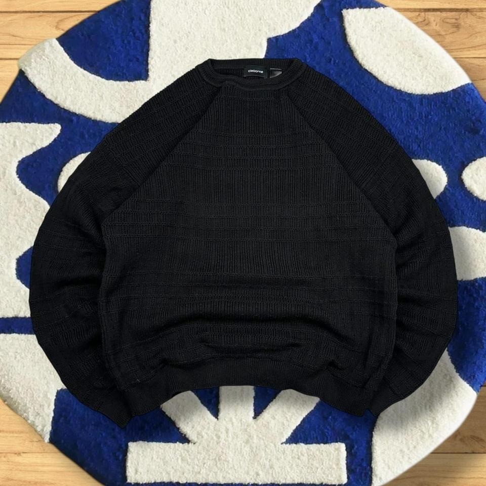 Vintage Claiborne Black Grandpa Cottage Core Coquette Sweater Large | eBay