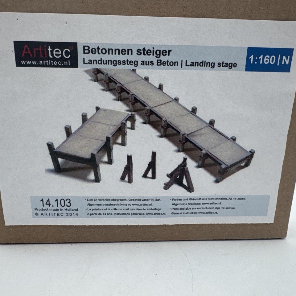 ARTITEC N SCALE LANDING STAGE MODEL KIT ITEM 14.103 Landungssteg aus ...