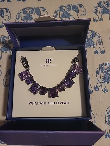 Bomb Party Sirens Necklace "Midnight Currents" Array Of CZ on Hematite ...