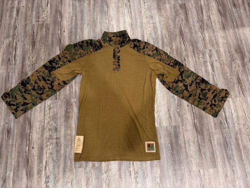 USMC Woodland MARPAT FROG Combat Shirt top size LARGE LONG Military ...