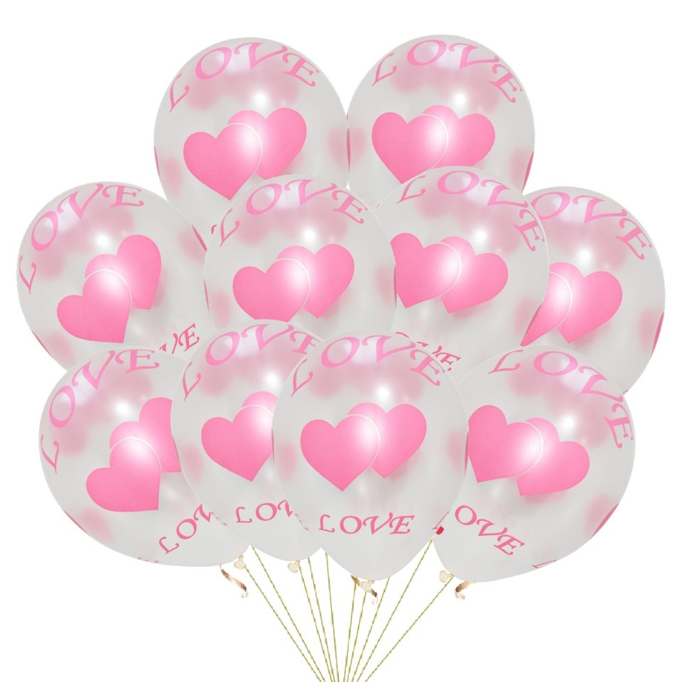100 Rainbow Mix 10" Heart Shaped Biodegradable Balloons Wedding Party ...