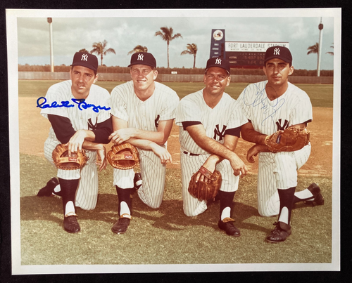 1963 NY Yankees infield Clete Boyer Joe Pepitone signed autographed ...