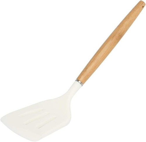 Wiltshire Artisan Slotted Turner, Beige Kitchen Utensil Tool Bamboo ...