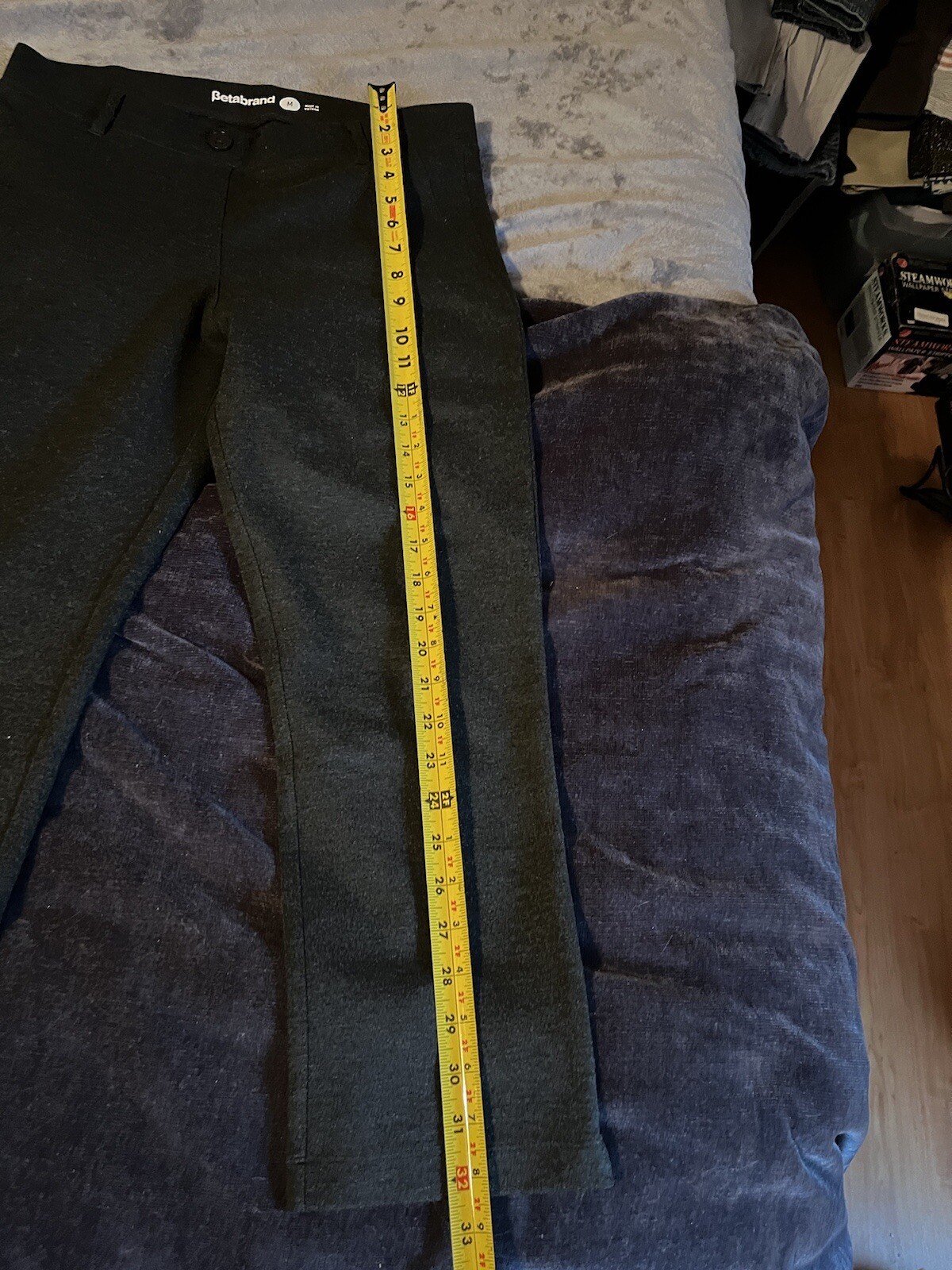 Betabrand Dress Pant Yoga Pants Charcoal Size Medium NEW Stretch Work ...