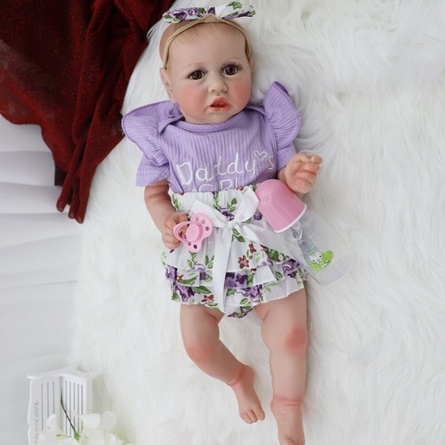 22 Inch Reborn Baby Doll Realistic Soft Vinyl Cute Newborn Dolls ...