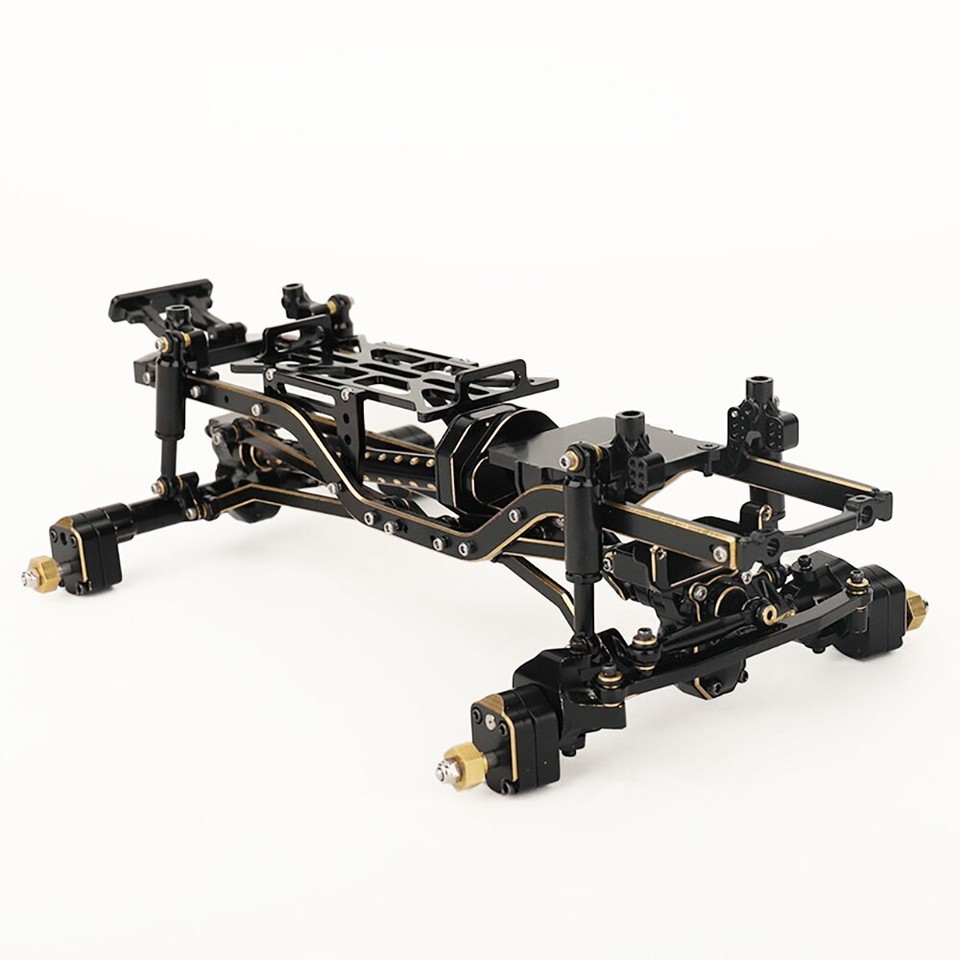 Black Brass Assembled Car Chassis Frame Axles for 1/24 Axial SCX24 ...