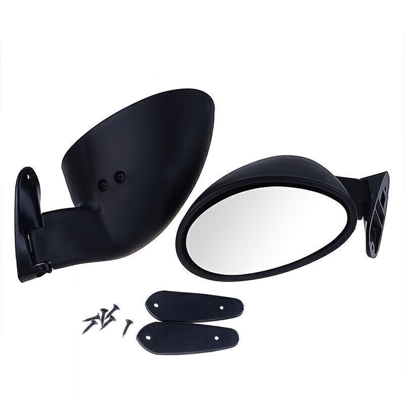 Universal California Classic Black Side Mirrors PAIR Hot Rod Rat Rod ...