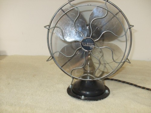 Antique Gilbert Oscillating Table Fan Works! | eBay