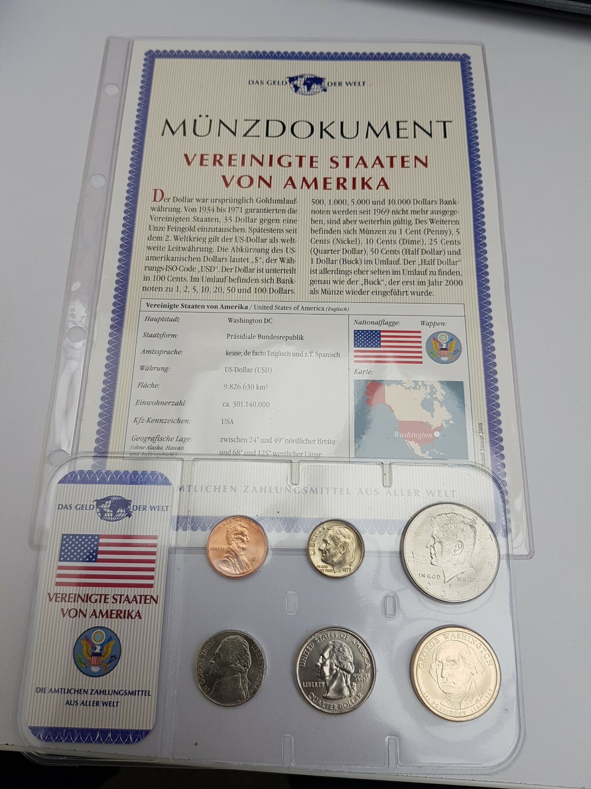 1 Cent - 1 Dollar 2001-2010 Excellent Condition Coins Set United States ...