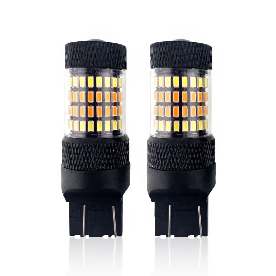 7443 7444 LED Turn Signal Switchback White/Amber DRL Parking Light ...