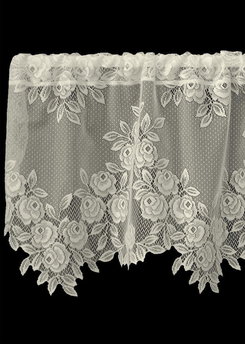 Heritage Lace ECRU TEA ROSE Window Valance 60"x17" - Made in USA!