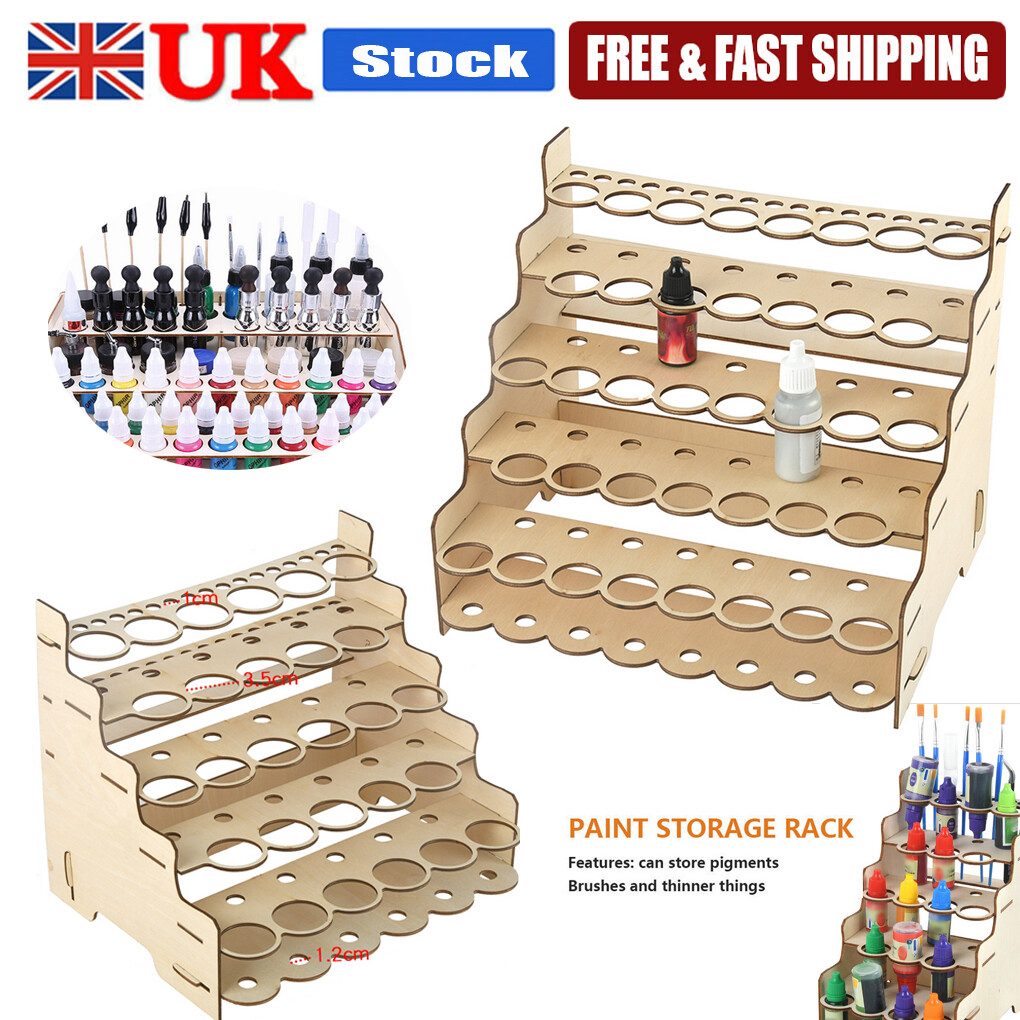 Model Paint Storage Rack Wood Craft Paints Organizer Holder DIY ...