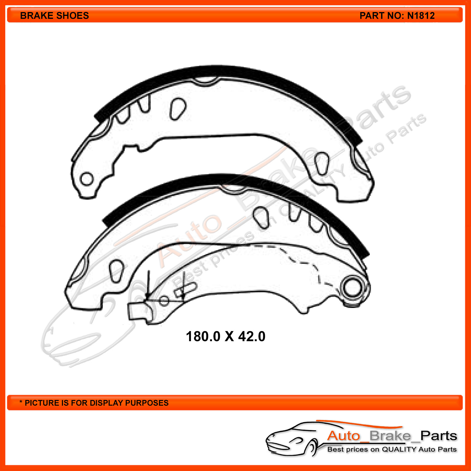 CBA Rear Brake Shoes for RENAULT CLIO All With Bosch Rear Brakes ...