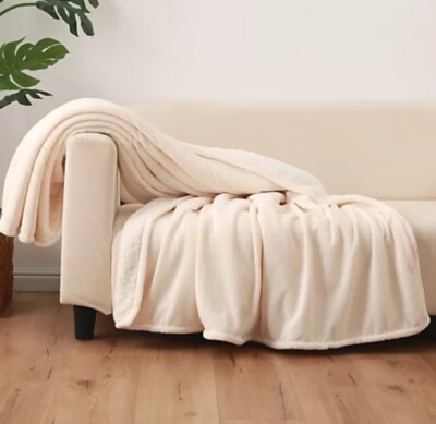 Cozee Home Reversible Velvetsoft & Sherpa Throw 150 x 200cm | eBay UK