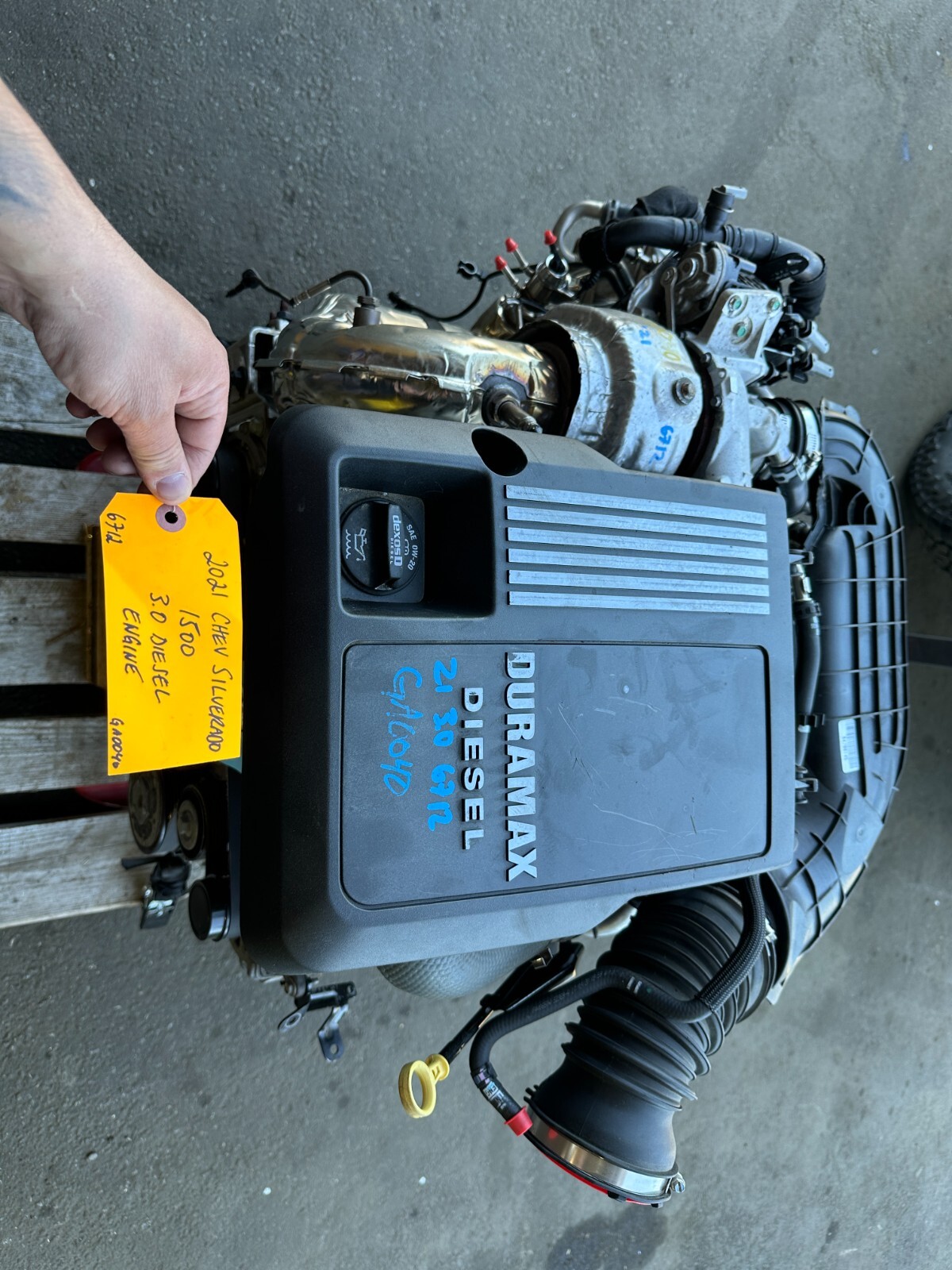 21 CHEVROLET GMC 1500 YUKON SUBURBAN 3.0 DURAMAX DIESEL ENGINE MOTOR ...