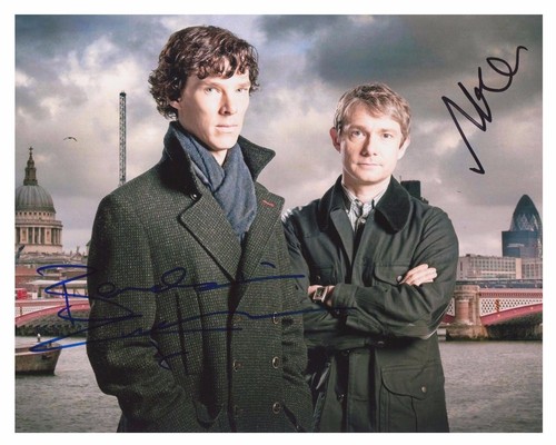 Benedict Cumberbatch & Martin Freeman ++ Autogramm ++ Sherlock ...