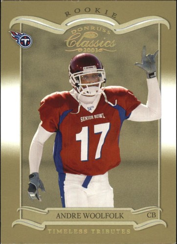 2003 Donruss Classics Timeless Tributes #238 Andre Woolfolk /100 - NM ...