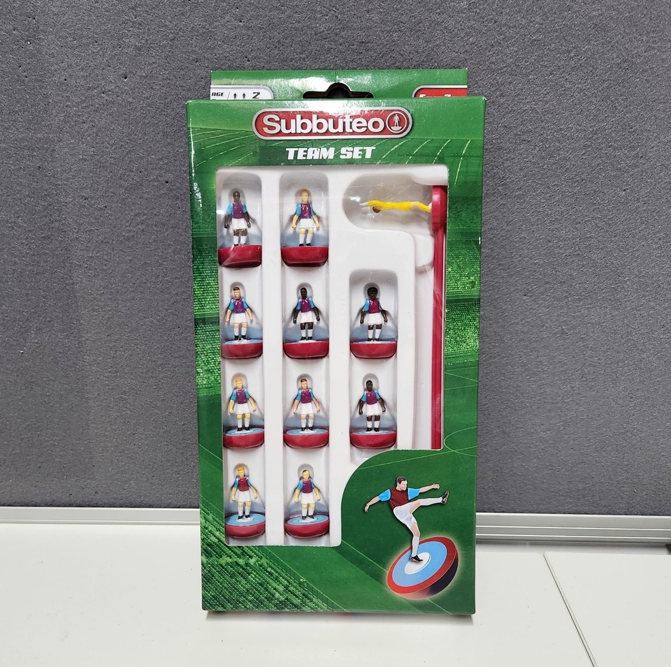Subbuteo Claret/Blue 2012 West Ham, Aston Villa, Burnley Scunthorpe ...