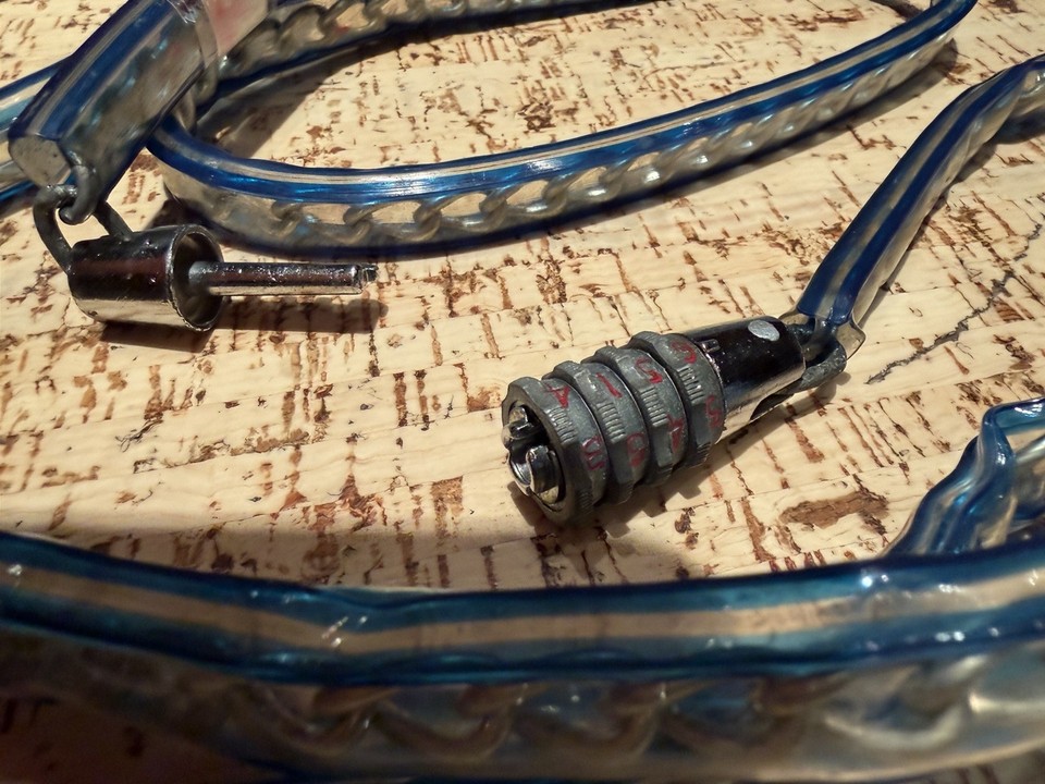 2 vintage Bikexpert 36 Inch Combo Chain Bicycle Lock - Digit Blue ...