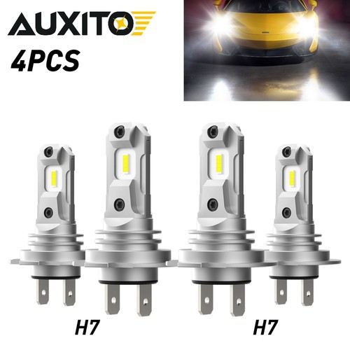 4pcs Mini H7 Combo LED Headlight Kit Bulbs High Low Beam 42W 20000LM ...