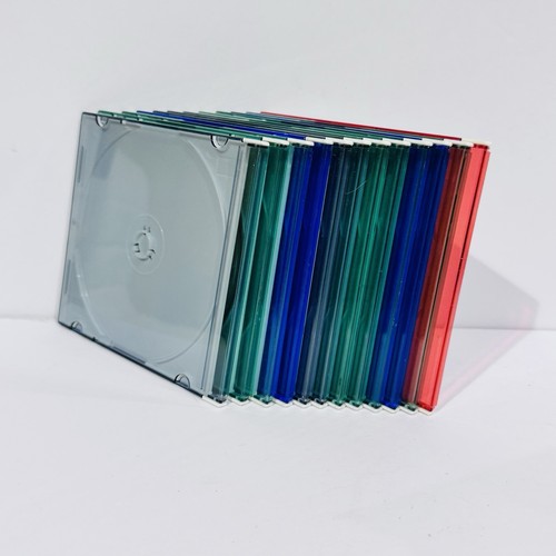 Lot Of 12 Jewel Slim CD DVD Cases Blank Media Multi Color EUC | eBay