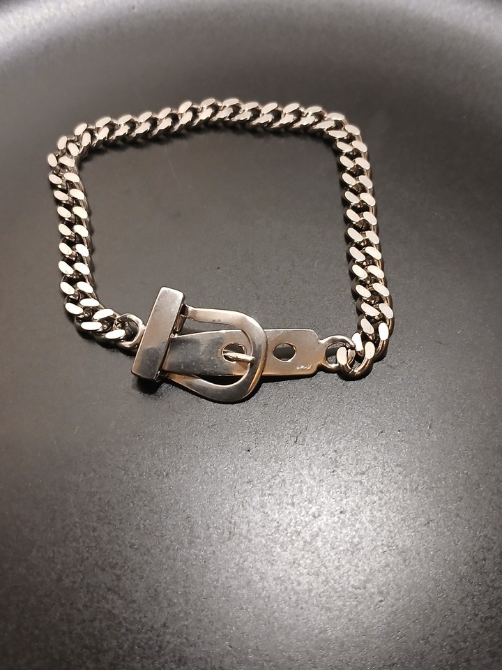New Beautiful Sterling Retro Silver 925 Cute Buckle 20cm Stamped ...