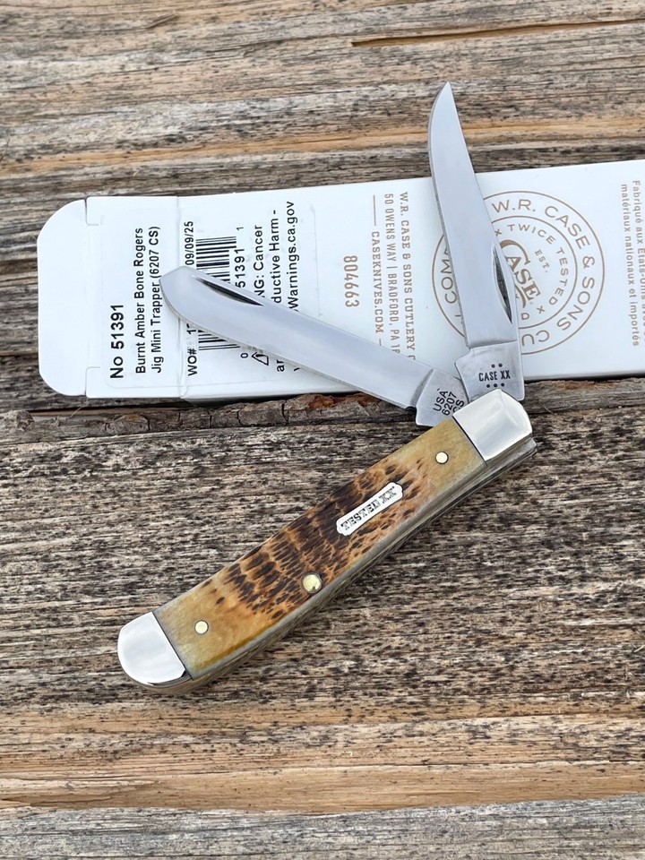 CASE XX * 2025 BURNT AMBER TESTED XX DOGBONE SHIELD CS MINI TRAPPER ...