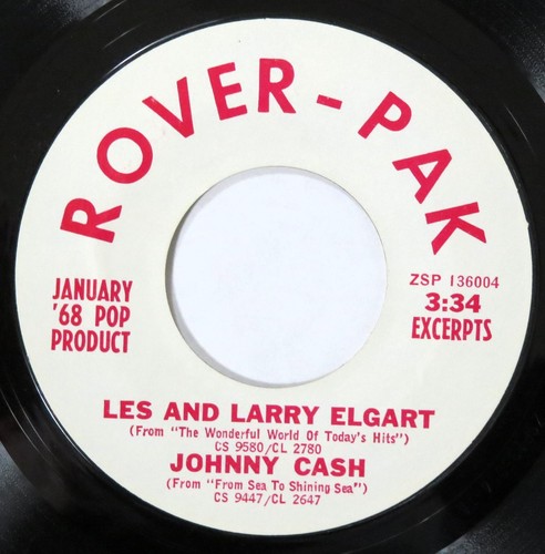 Rover-Pak JOHNNY CASH TEO MACERO Columbia 45 EP 1968 Promo HEAR | eBay