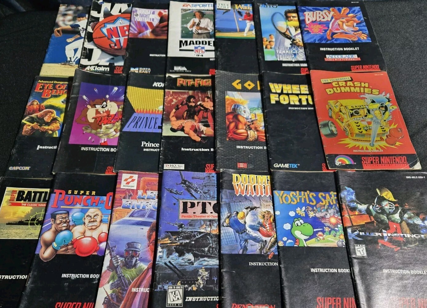 Lot Of SNES Super Nintendo Game Manuals Instructions Booklet #2 | eBay