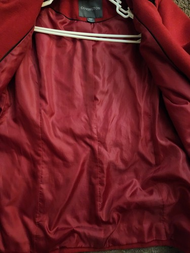 Covington Women’s Hooded Coat, Red, Size Large 100% polyester. Pre ...