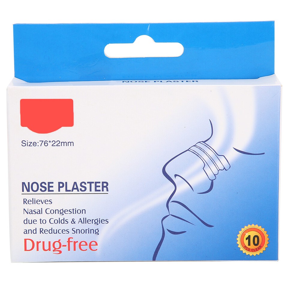10pc Nasal Strips Congestion Relief AntiSnoring Sleeping Nose Patch ...