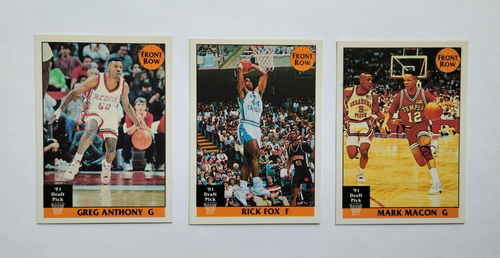 1991 Front Row Draft Picks Promo Card Lot (3) Rick Fox, Greg Anthony ...