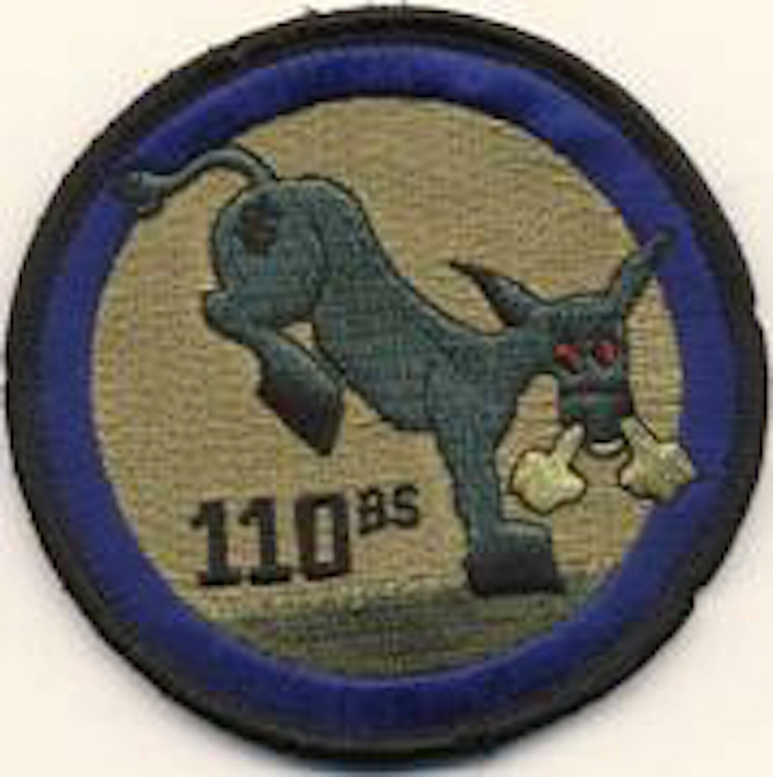 USAF AIR FORCE 110TH BOMB SQUADRON GRAY DONKEY SUBDUED EMBROIDERED ...