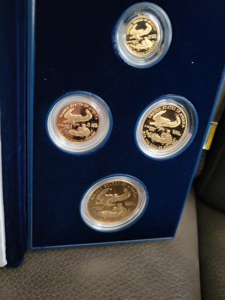 1990 AMERICAN GOLD EAGLE 4 COIN GOLD PROOF SET OGP W COLA BU W/P MINT | eBay