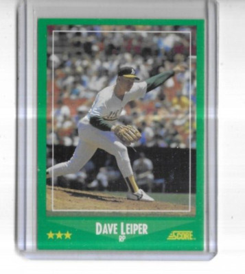 1988 Score Baseball #348 Dave Leiper Oakland Athletics | eBay