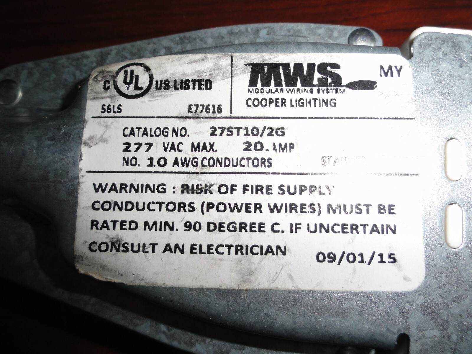 5-PK Cooper Lighting 27ST10/2G MWS Modular System Starter Fittings ...