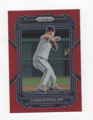 2023 PANINI PRIZM BASEBALL RED PRIZM 135/199 CONNOR PRIELIPP TWINS #71 ...