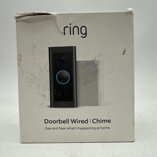 OPEN BOX - Ring Wi-Fi Smart Video BLACK Wired Doorbell with Chime | eBay