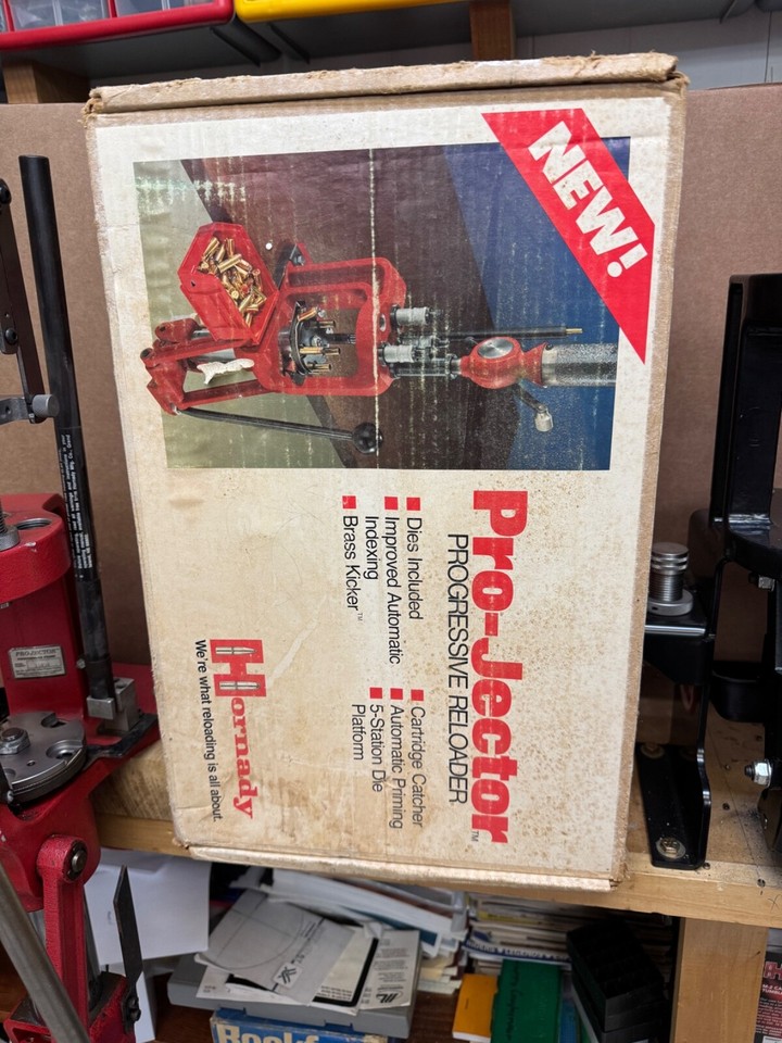 HORNADY PRO JECTOR PROGRESSIVE RELOADING PRESS-qty 2, setup for 9mm and 45 ACP | eBay